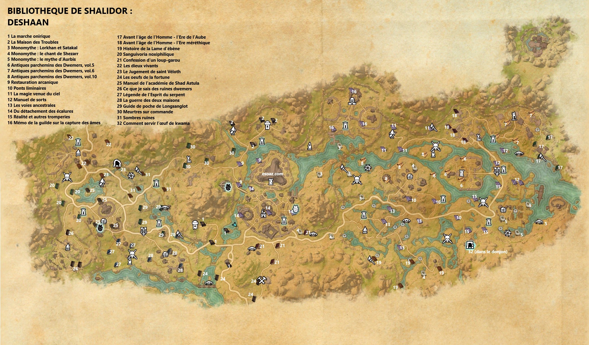 Bibliothèque de Shalidor : Deshaan - TESO - ESOAZ