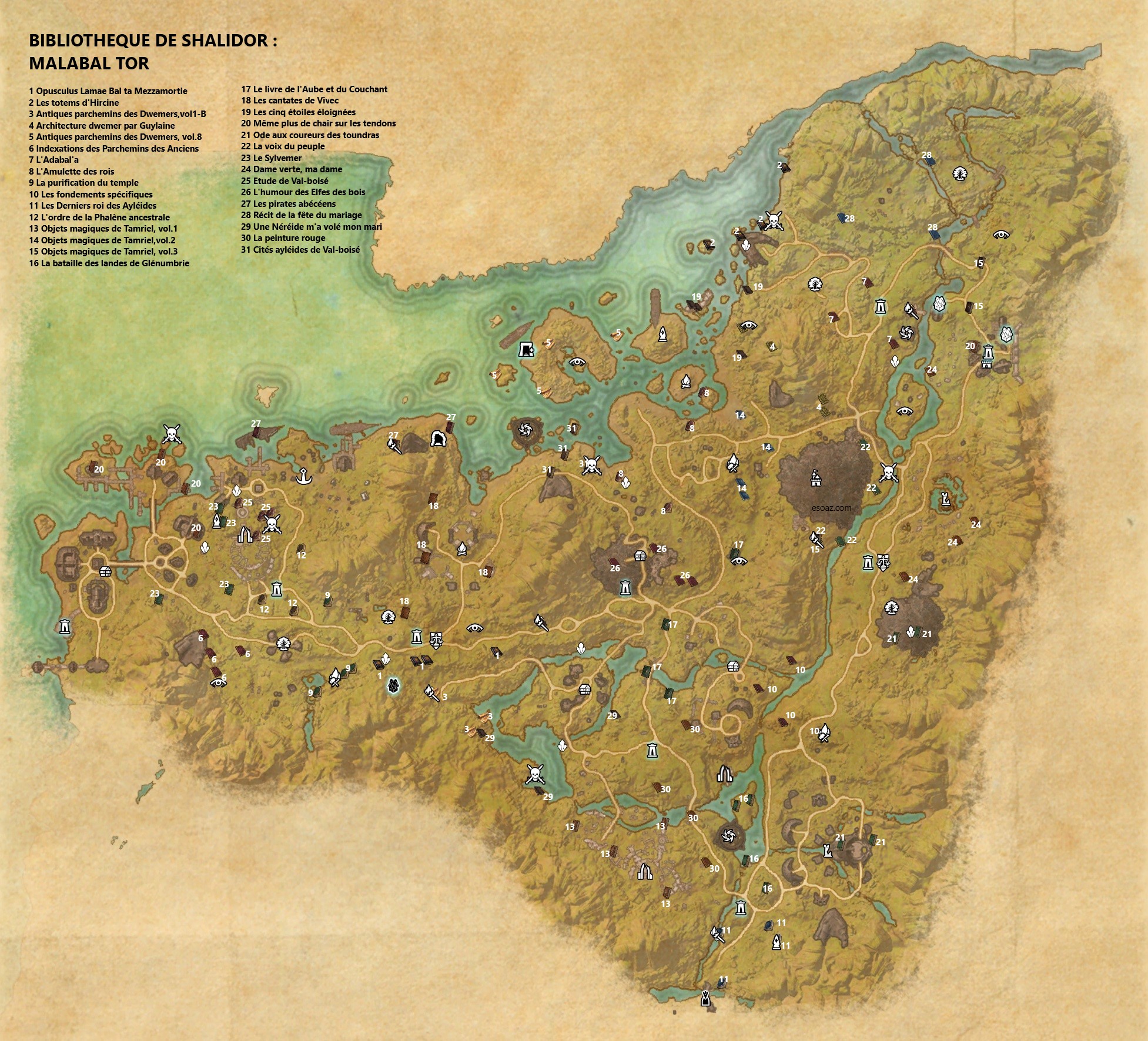 Bibliothèque de Shalidor : Malabal Tor - TESO - ESOAZ