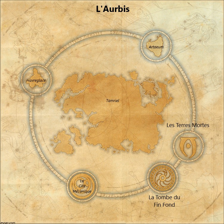 La carte expliquée et les icônes - TESO - ESOAZ