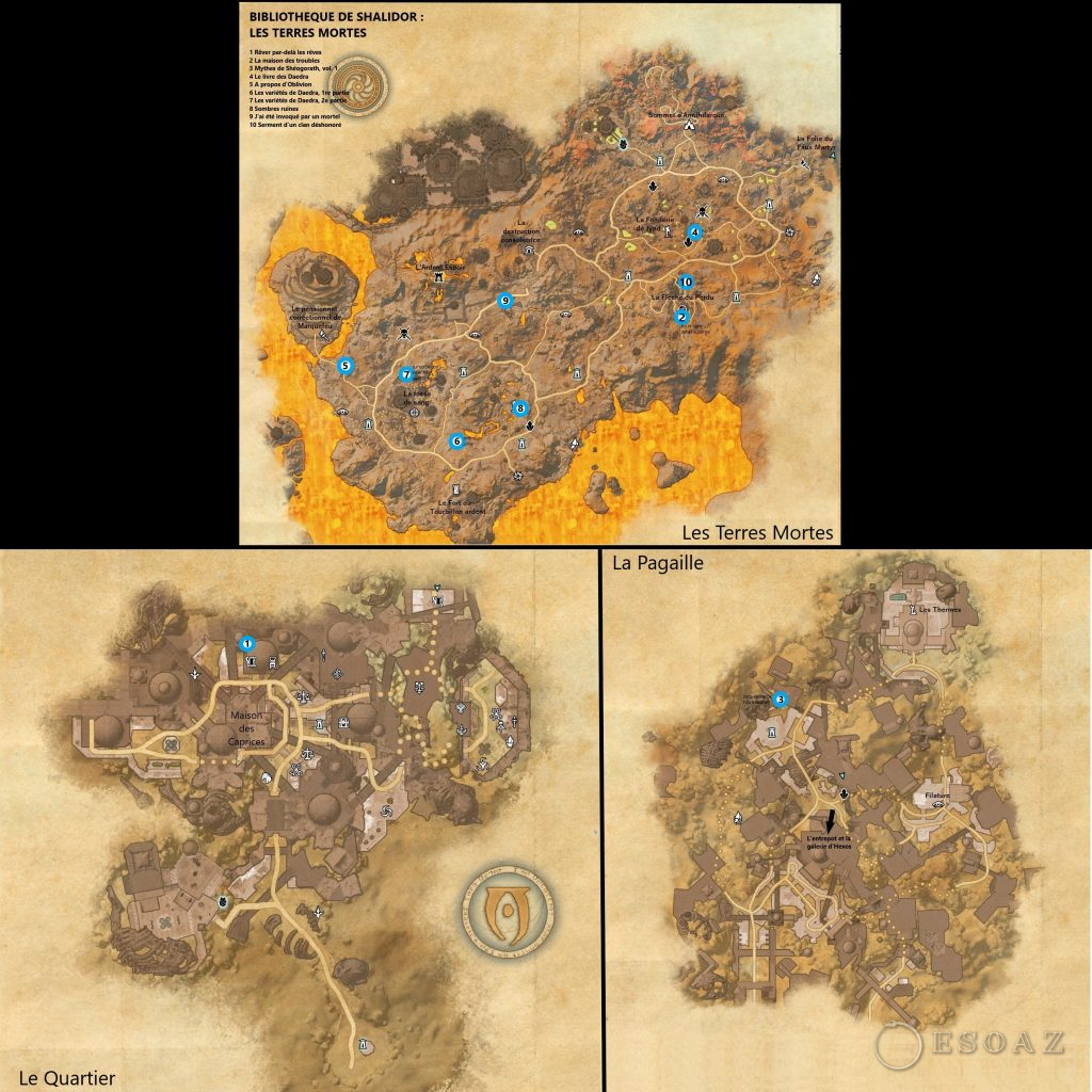 Bibliothèque de Shalidor : Les Terres Mortes - TESO - ESOAZ