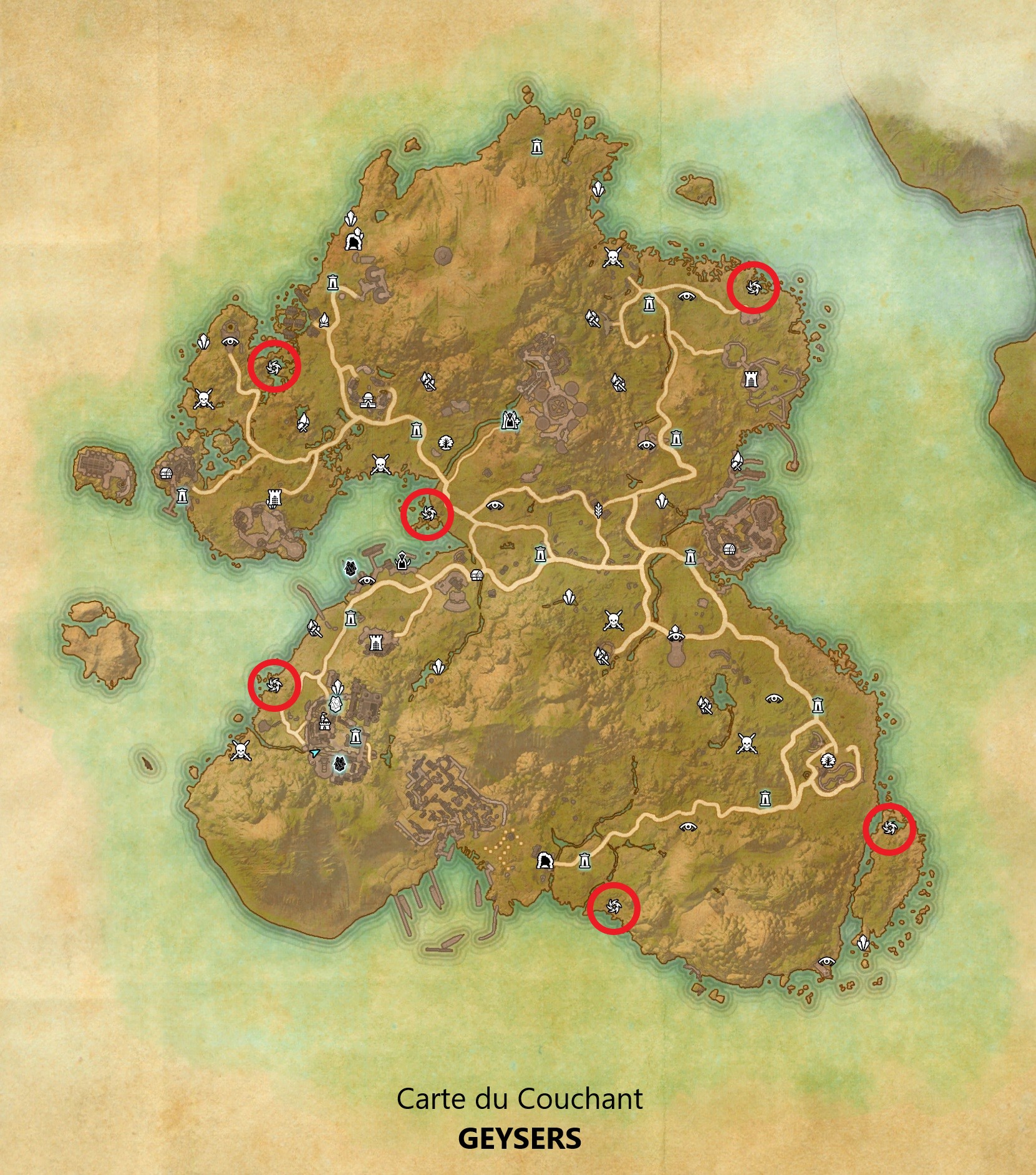 Cartes de chaque zone explorable de TESO - ESOAZ